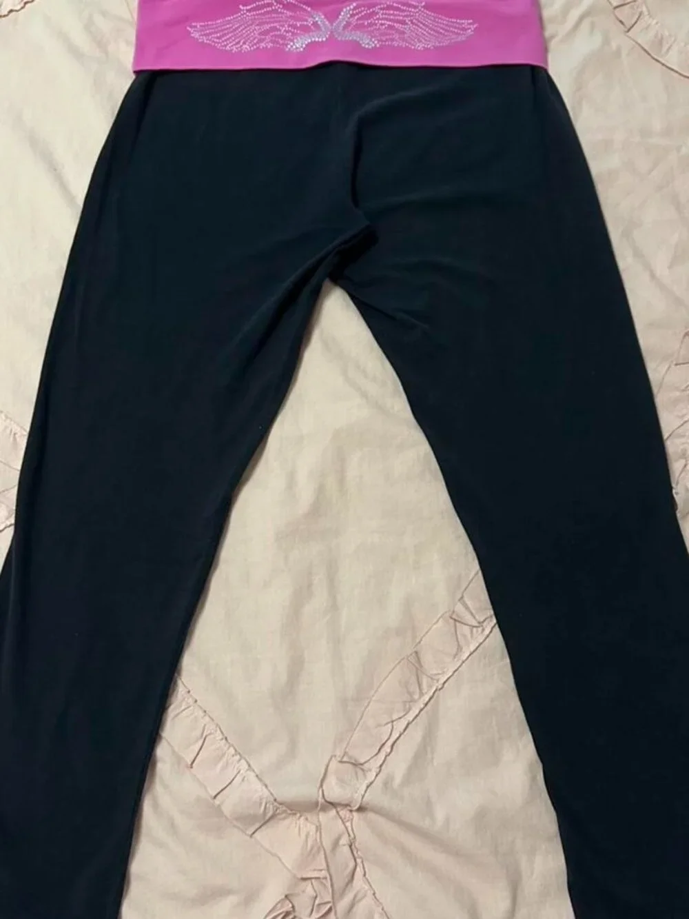 Joe Boxer | Pants & Jumpsuits | Y2k Joe Boxer Black And Pink Fold Over ...